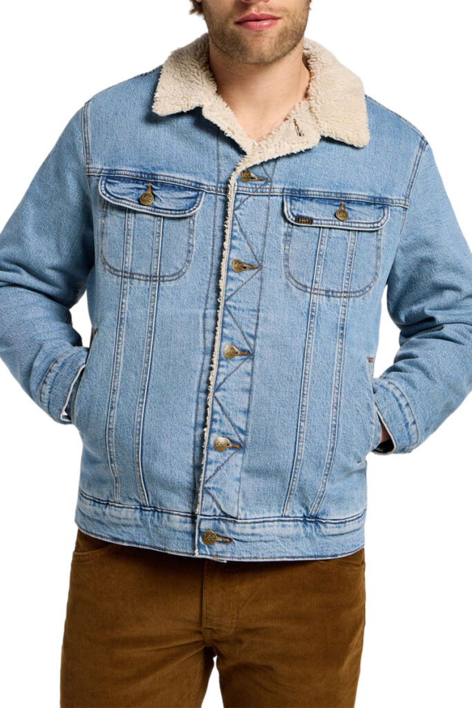 Зимняя джинсовая куртка Lee Sherpa Jacket Stone Claim | PlanetJeans.ru